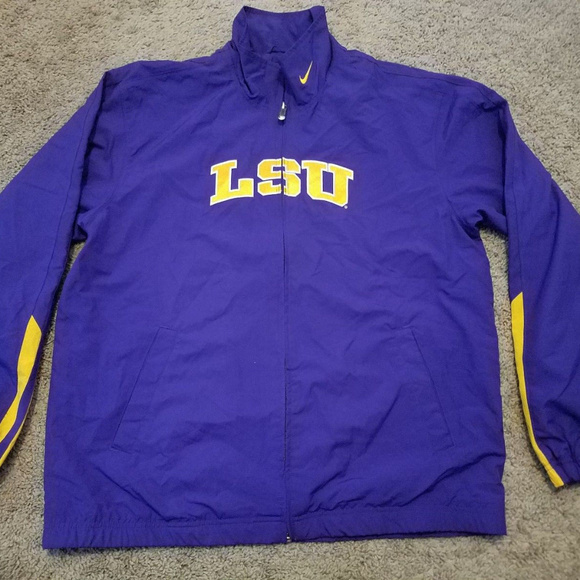 Nike | Jackets & Coats | Lsu Nike College Track Jacket Worn Twice ...